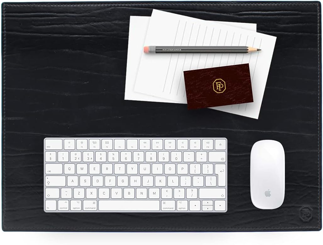 Office Desk Pad and Laptop Mat in Handmade Leather – 50 x 35 cm – Made ...