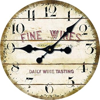 Amazon.com: Antique Looking Fine Wines Wine Tasting Clock: Home & Kitchen