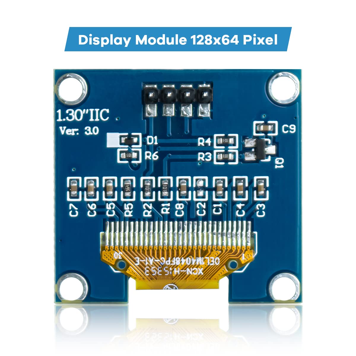 Mua 5 Pcs 1.3 Inch IIC I2C OLED Display Module 128x64 Pixel SH1106 Screen Module Compatible with ...