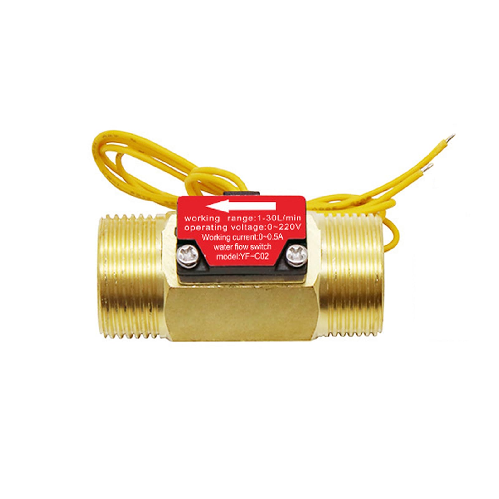GREDIA G3/4" Hall Effect Liquid Water Flow Switch Control Flowmeter ...