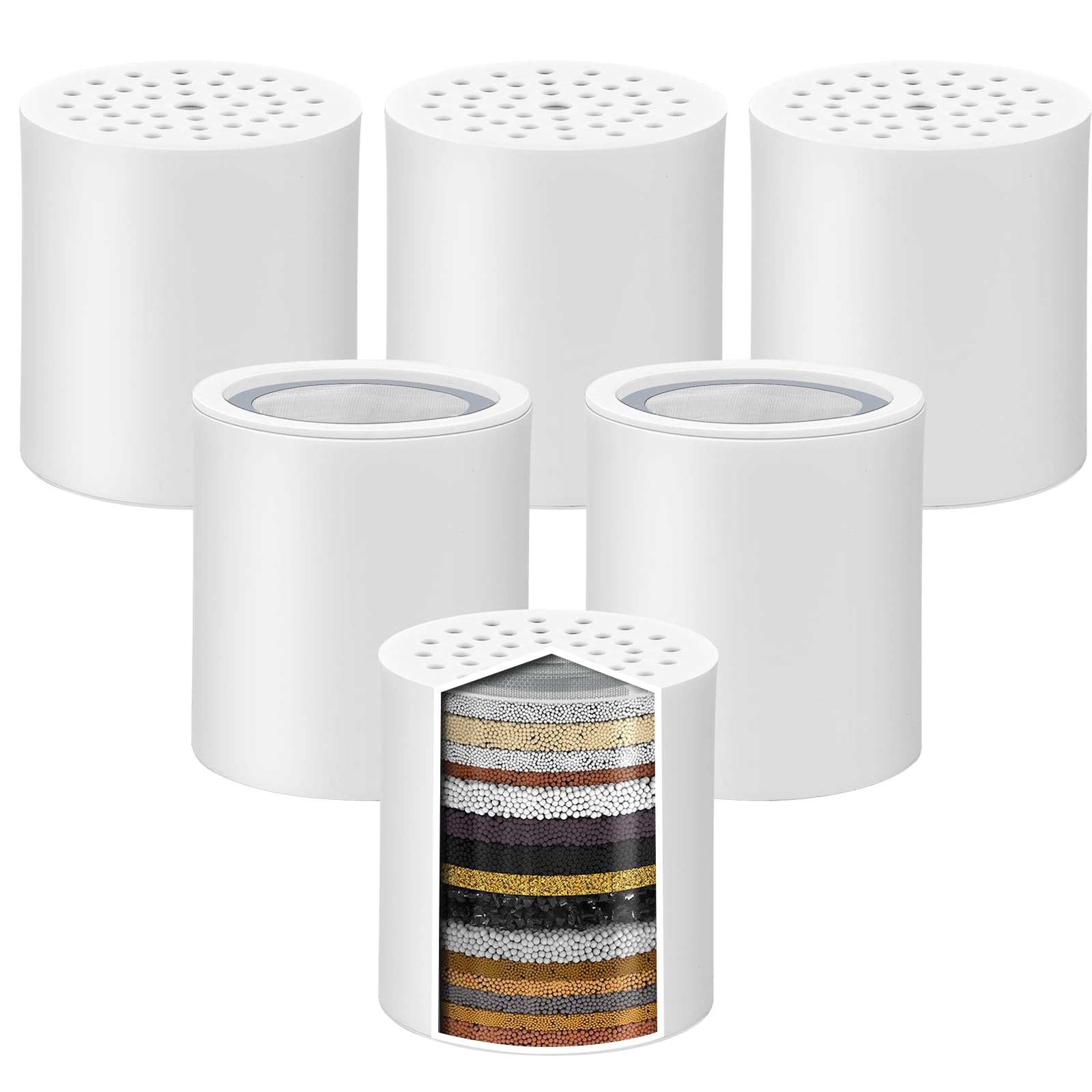 ?UPGRADED?6 Pack 20 Stage Shower Filter Replacement Shower Cartridge ...