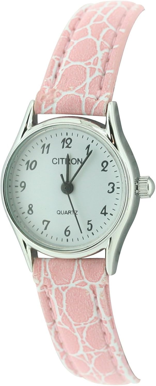 Citron Ladies Quartz Watch ASL125/A with White Dial and Pink Strap ...