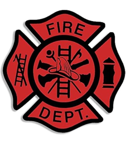 Fire Maltese Cross Outline
