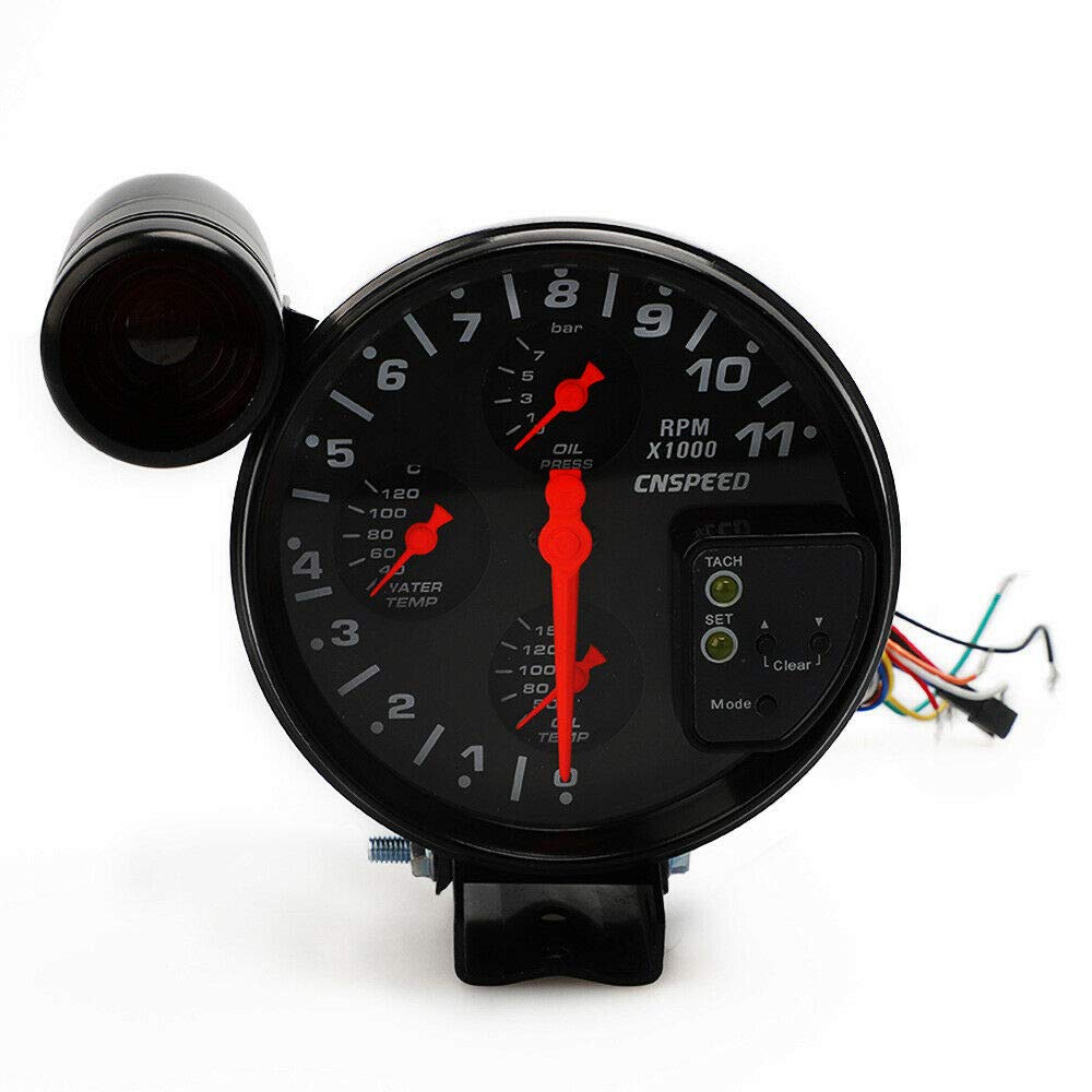 Mua MACHSWON 5 inch Tachometer Gauge Kit Car Motor 4 in 1 RPM Meter 12V ...