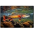 Amazon.com: Brook Trout Fly Fishing Print Area Carpet Non-Slip Rugs ...