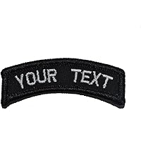 Amazon.com: Large Customizable Text Tab Patch w/Hook Fastener - Patch (Black)