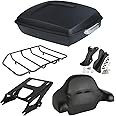 Amazon.com: Matte Black Chopped Tour Pack Luggage Kit+Two-Up Tour Pack ...