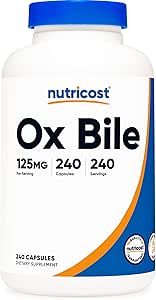 Amazon.com: Nutricost Ox Bile Capsules 125mg, 240 Capsules - Non-GMO ...