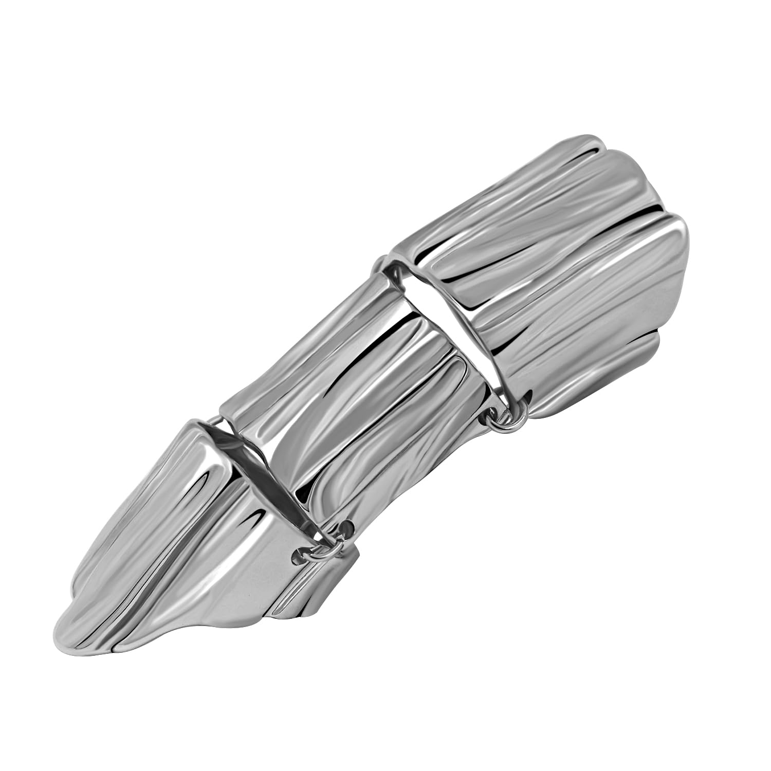 L'VOW Futuristic Y2K Full Finger Active Long Ring Knuckle Joint Claw ...