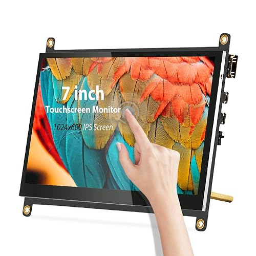 TeNizo Upgraded! 7Inch IPS Touch Screen Display, 1024x600 Capacitive HD Touchscreen Pi LCD ...