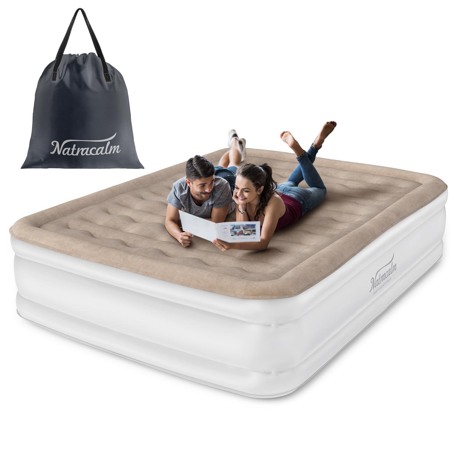 Air Mattress Queen with Built in Pump, Comfort Blow Up Mattress Queen ...
