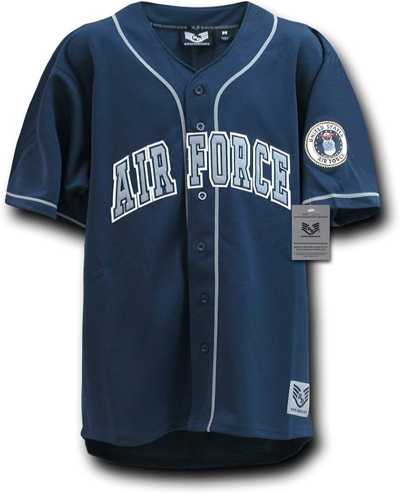Amazon.com: Rapiddominance Air Force Baseball Jersey: Sports & Outdoors