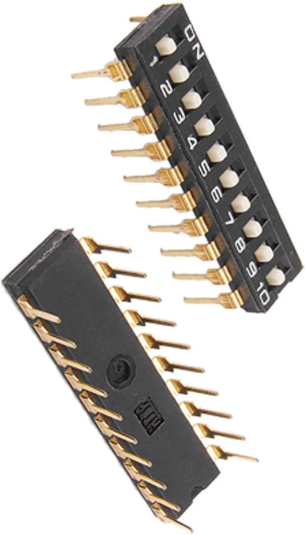 Amazon.com: Aexit 2 Pcs DIP Switches 2 Row 20 Pin 20P 10 Position Way 2.54mm Pitch IC Type DIP ...
