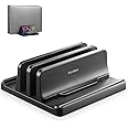 Amazon.com: VAYDEER Plastic Dual-Slot Adjustable Vertical Laptop Stand ...