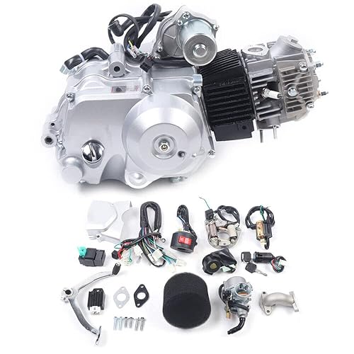 Motorcycle Engine 125CC 4-Stroke Kit - 4-Speed W/Reverse, Electric ...