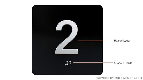 Braille Elevator Number Signs Elevator JAMB Plate With Braille