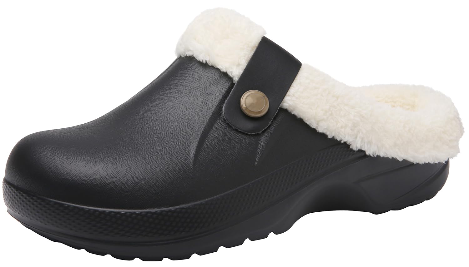 ChayChax Waterproof Slippers Women Men Fur Lined Clogs Winter Garden ...