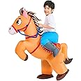 Amazon.com: KOOY Inflatable Horse Costume Kids Riding Blow up Cowboy Costume Funny Ride on Horse ...