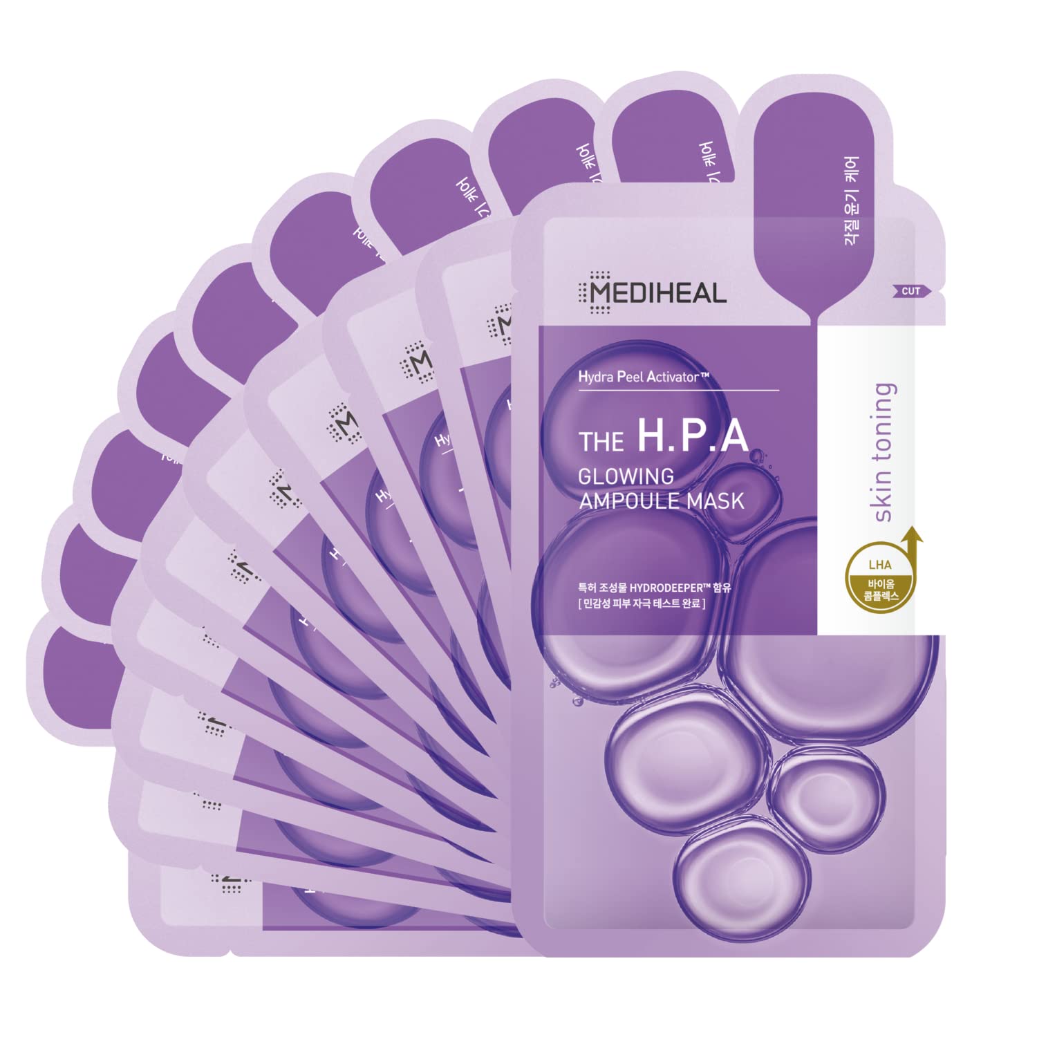 Mediheal Official Best No.1 Korean Sheet Mask - HPA Ampoule Face Mask ...