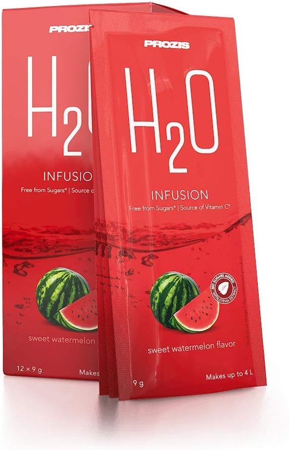Prozis 12 x H2O Infusion 9 g Pastèque sucrée Boisson en Poudre pour l ...