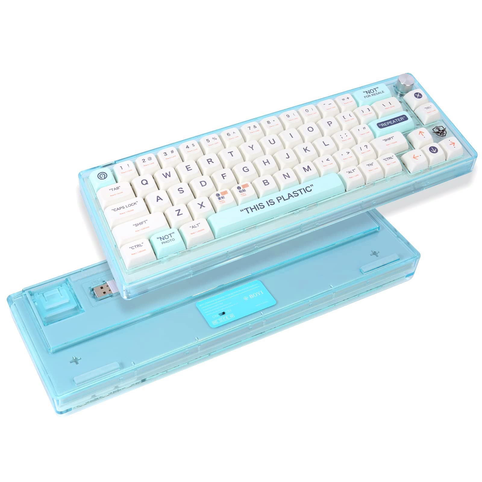 Mua BOYI TD66 RGB Tri-Mode Hot Swappable 65% Mechanical Gaming Keyboard ...