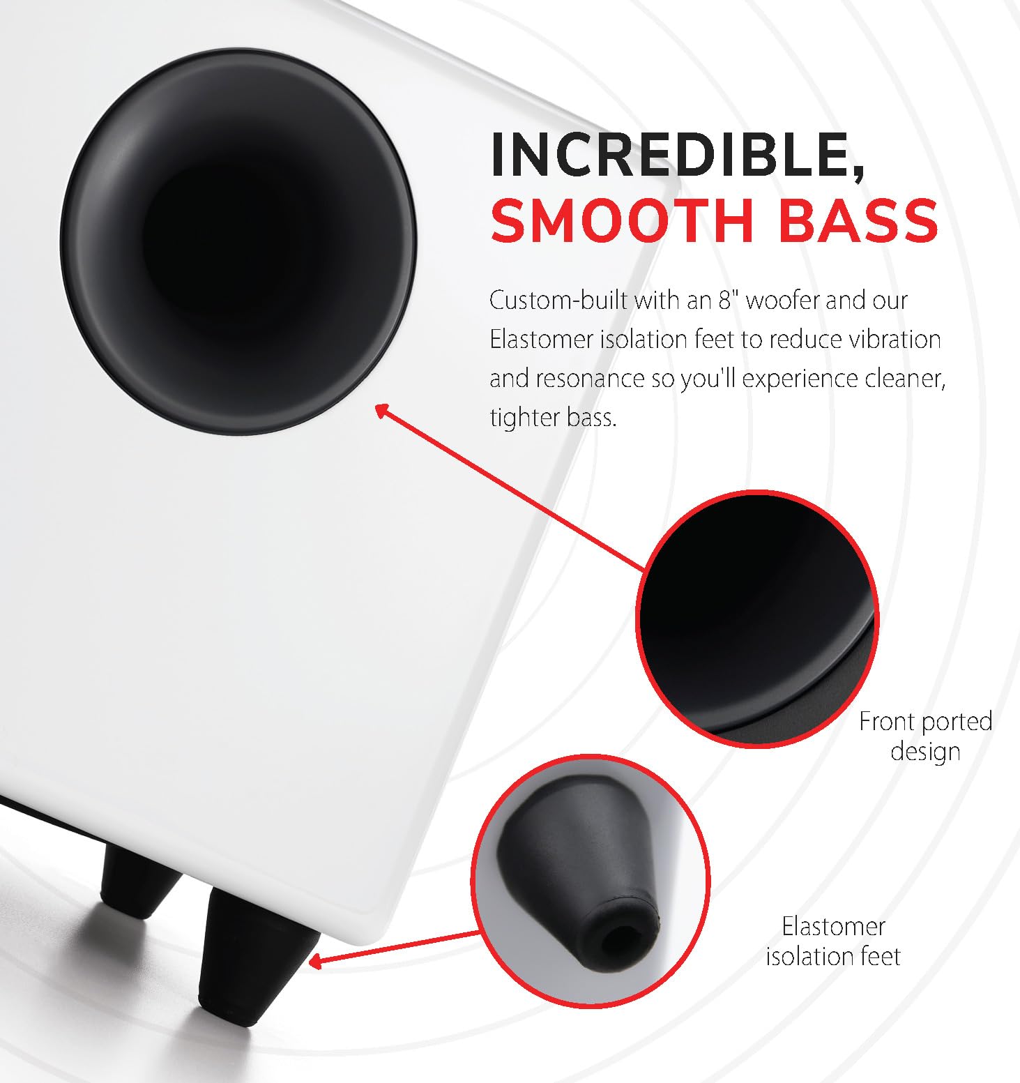 Mua S8 Powered Home Subwoofer Speaker - 250W 8-inch Subwoofer with ...