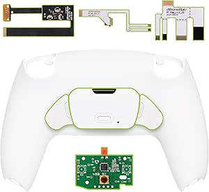 Amazon.com: eXtremeRate White Back Paddles Programable Rise 2.0 Remap Kit for PS5 Controller ...