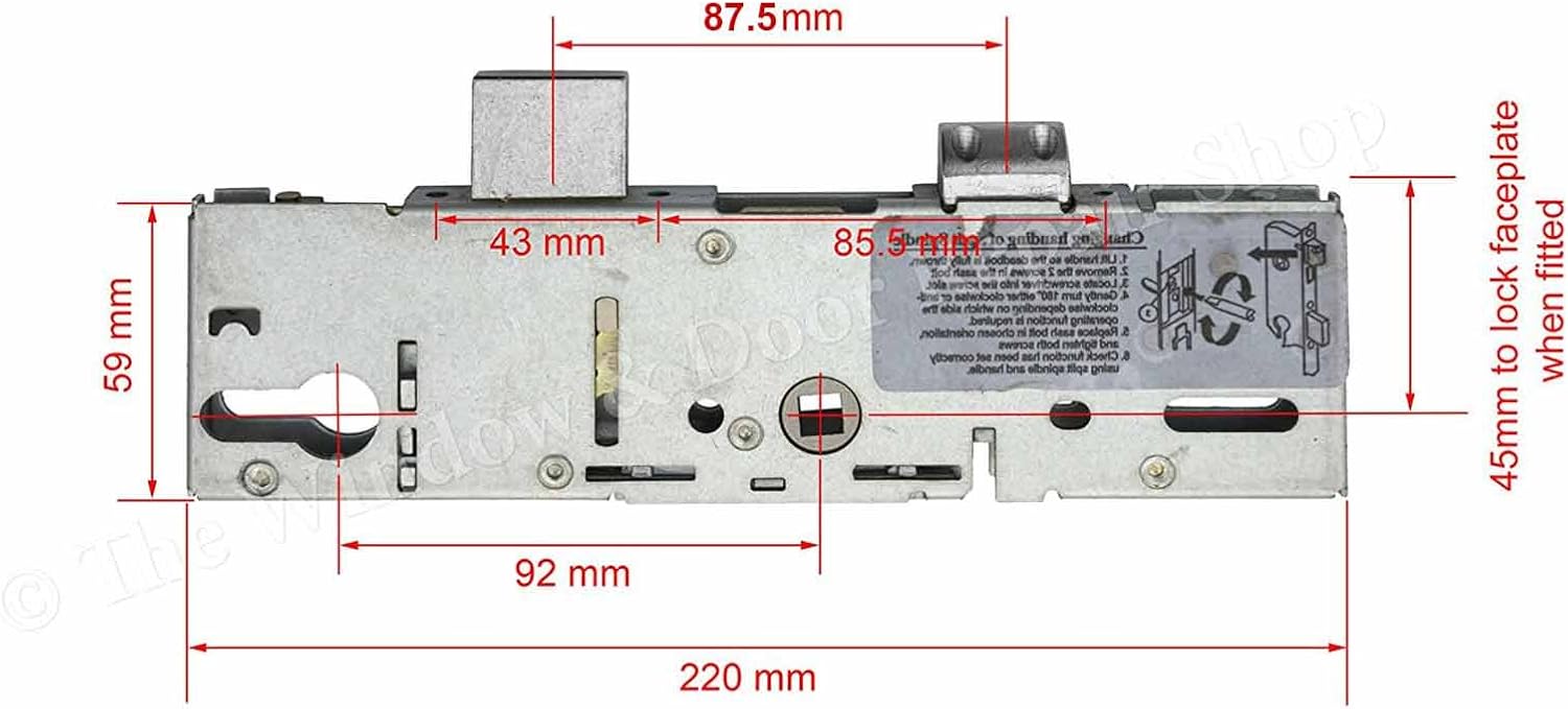 ERA Laird Saracen Surelock Fab Fix Gearbox Only Multipoint Door Lock ...
