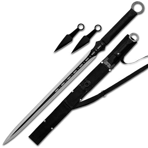 Ninja Sword Machete Throwing Knife Tactical Katana Tanto Blade, 27-Inch ...