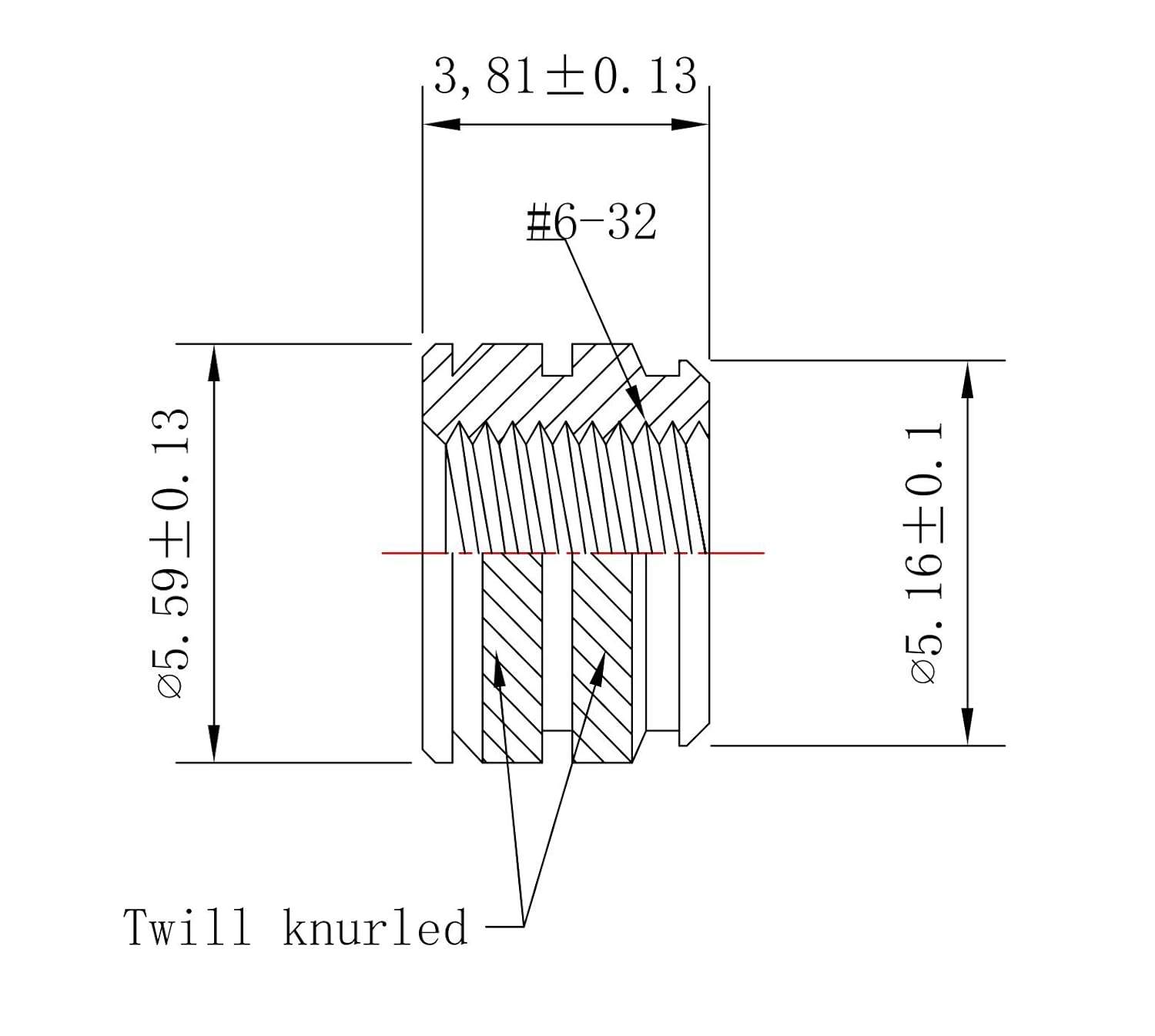 initeq #6-32 Threaded Heat Set Inserts for 3D Printing 50, Long ...