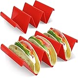 Amazon.com: Uno Casa Metal Taco Holder Set of 6 - U-Shaped Taco Stand ...