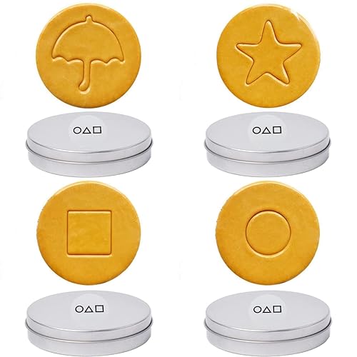 Dalgona / Honeycomb Candy from - Korean Traditional Sugar Cookie Game - Ppopgi (4 Candies ...