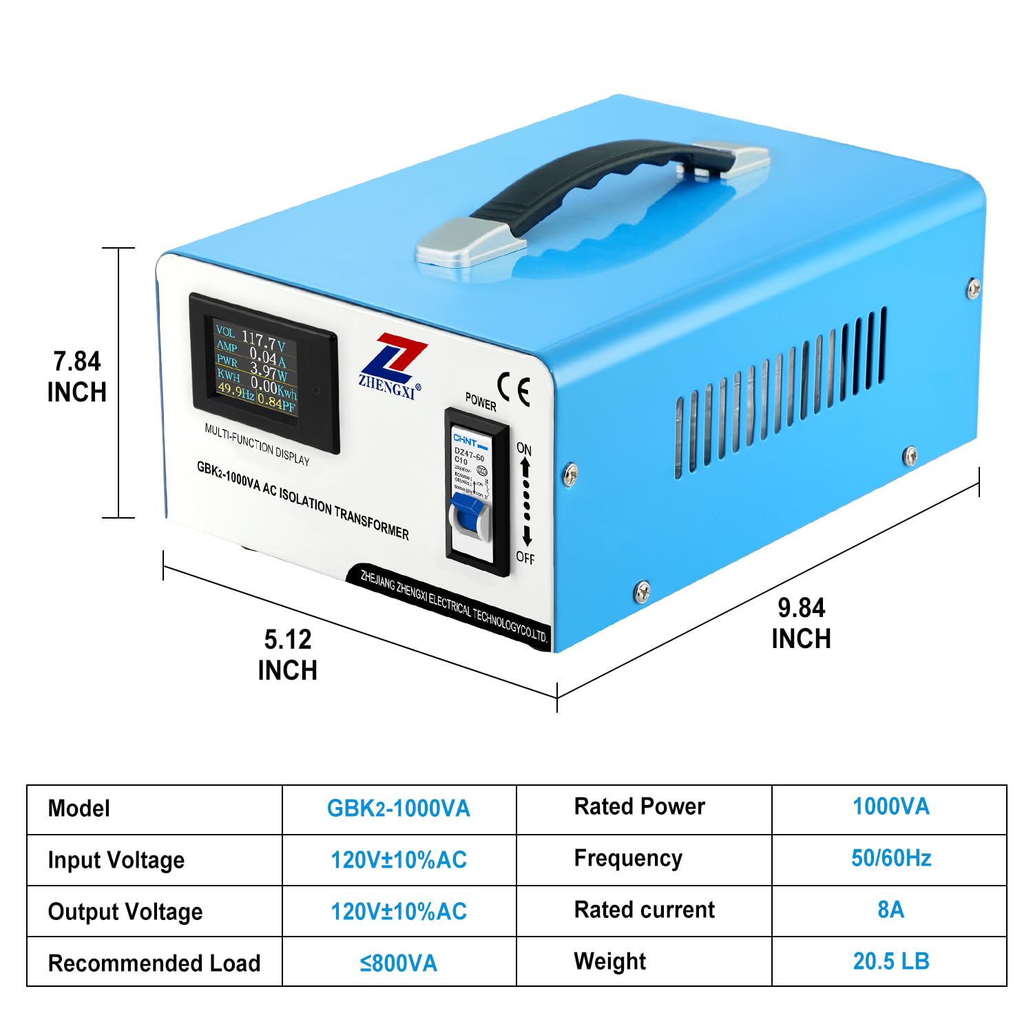 Mua Isolation Transformer 120V to 120V,1000W Transformer Voltage ...