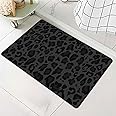 Amazon.com: Yesad Bath Mat Rug-Black Leopard Pattern Rubber Non Slip ...