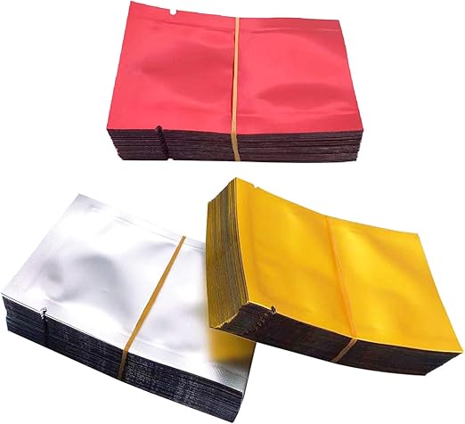 Amazon.com: Luckkyme 300 Pack Aluminum Foil Bags, Matte Sample Pack ...
