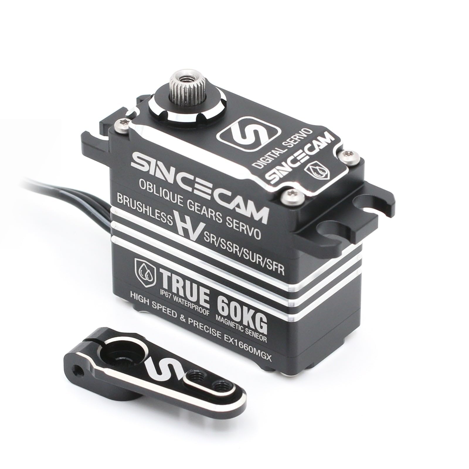 Sincecam 60kg Brushless Steering Servos,Waterproof Digital High Torque ...