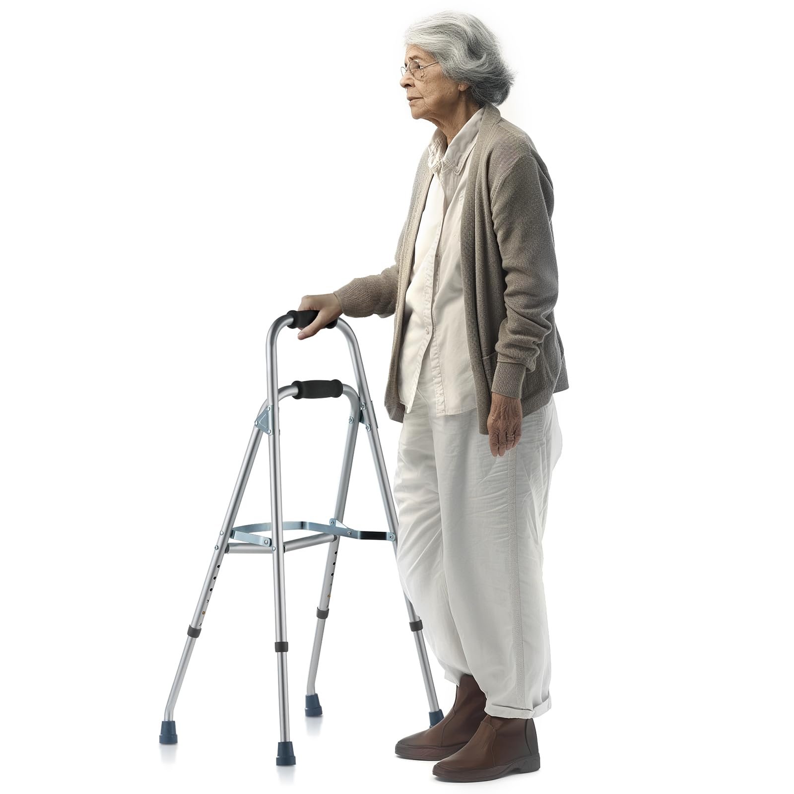 VEVOR Folding Hemi Walker, One Arm Folding Walker for Seniors with 6 ...