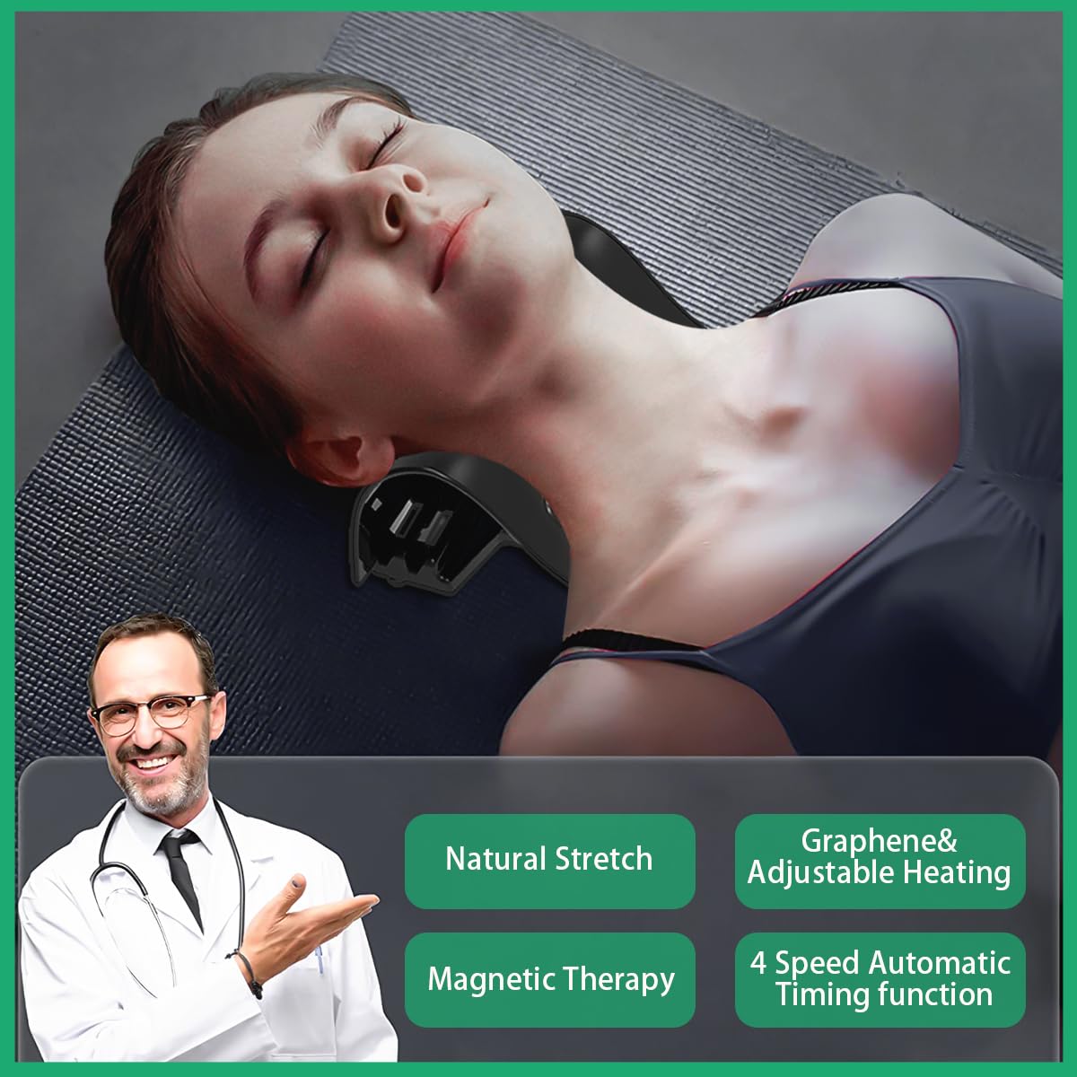 Mua GearMucho Heated Neck Stretcher for Pain Relief, Instant Heating ...