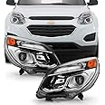 Amazon.com: ACANII - For 2016-2017 Chevy Equinox Chrome Housing OE Style Projector Headlights ...