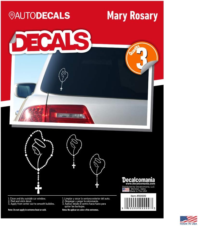 Amazon.com: Mary Rosary Decals for Car Truck Tablet Tumbler Cell Phone ...