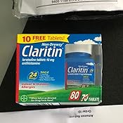 Amazon.com: Claritin Non-Drowsy 24 hours indoor outdoor Allergies 80 ...