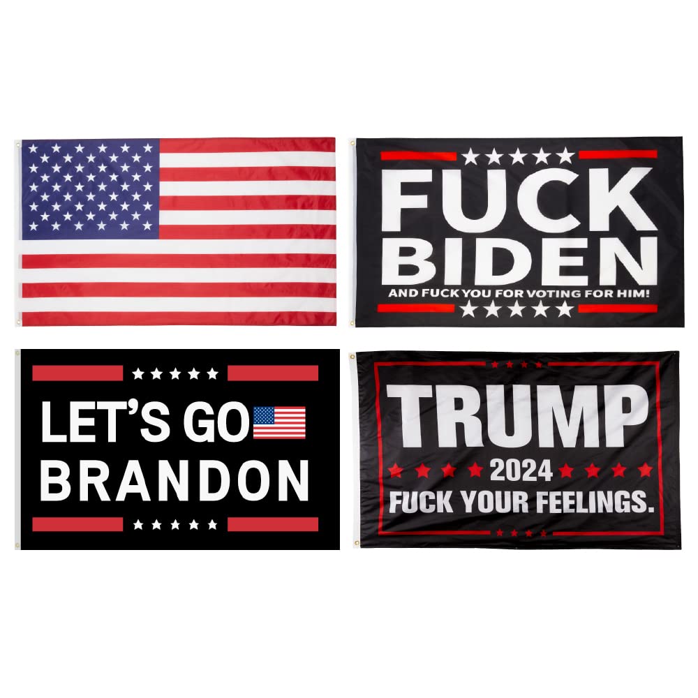 Trump 2024 Flag Biden Flag let's go brandon 4 Patterns Keep America ...