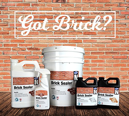 Premium BRICK SEALER 16 oz - Clear Natural Finish, Penetrating Water ...
