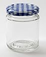 Nutley's 190ml Round Glass Jam Jar with Red Gingham Lid (Pack of 6): Amazon.co.uk: Garden & Outdoors