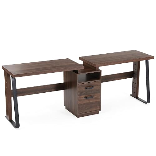 Tribesigns 94.5 inch Two Person Computer Desk, Double Computer Desk ...