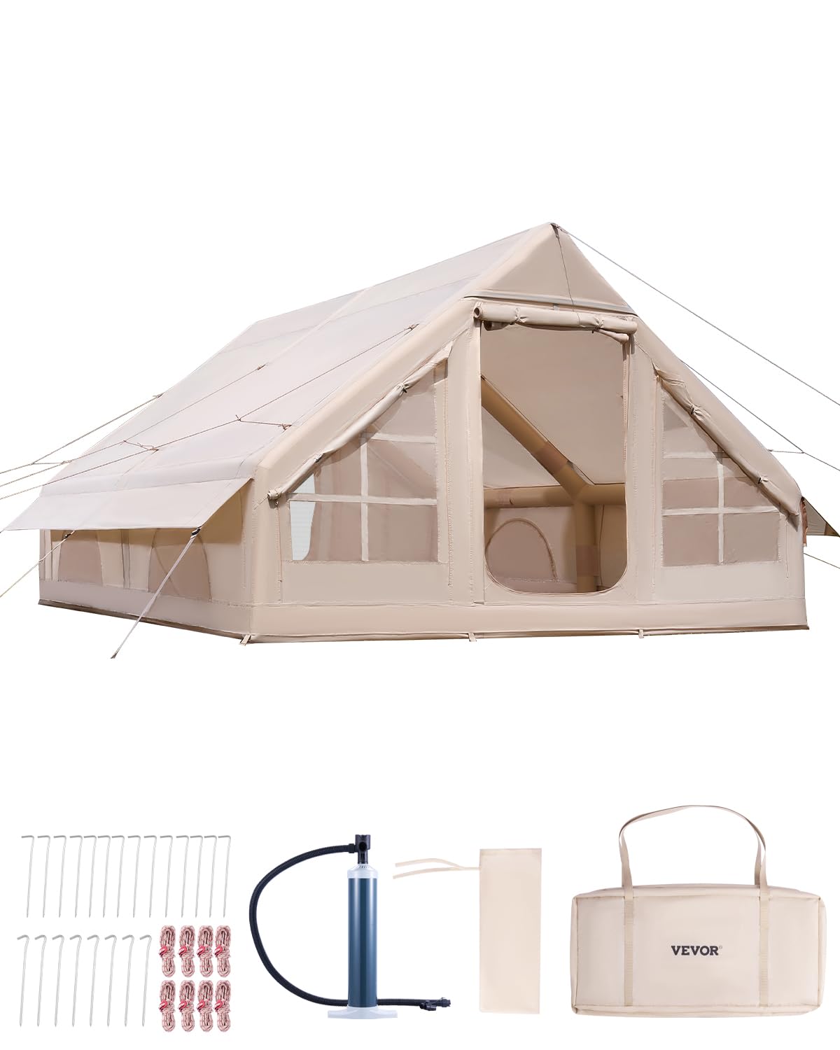 VEVOR Inflatable Tents for Camping, 5-8 Person Easy Setup Blow up Tent ...