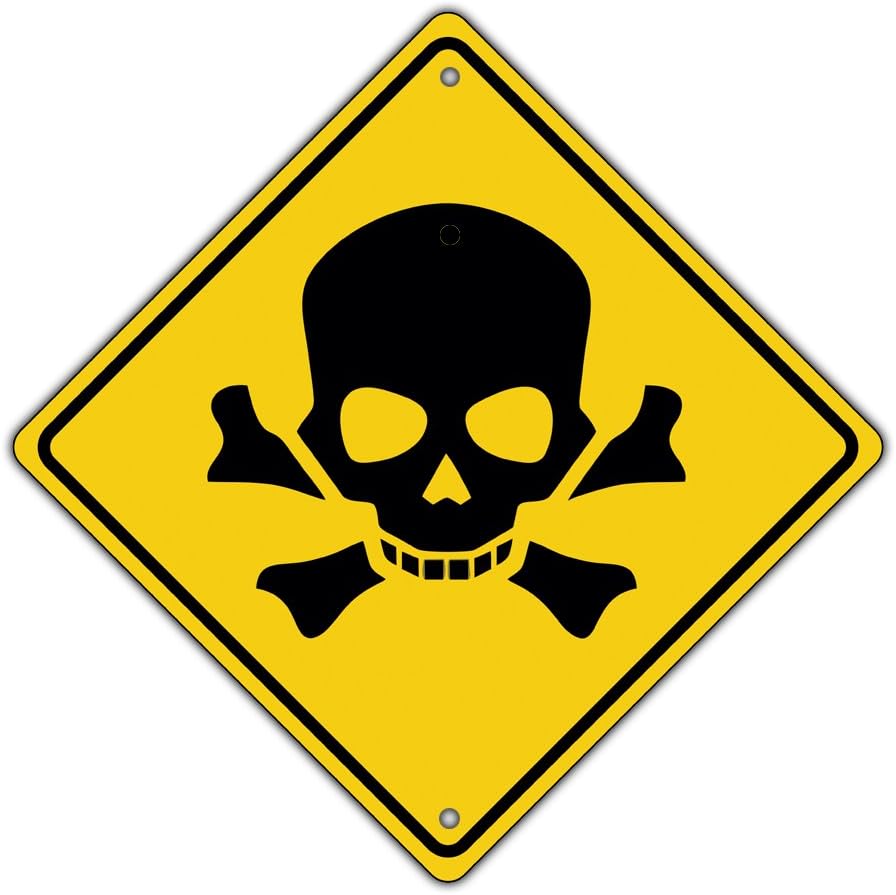 Amazon Danger Hazardous Toxic Waste Skull Bones Symbol Metal Amazon Danger Hazardous Toxic Waste Skull Bones Symbol Metal