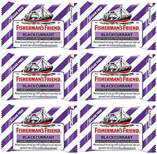 Fisherman's Friend Blackcurrant Flavour Lozenges Sugar Free Candy 25g ...