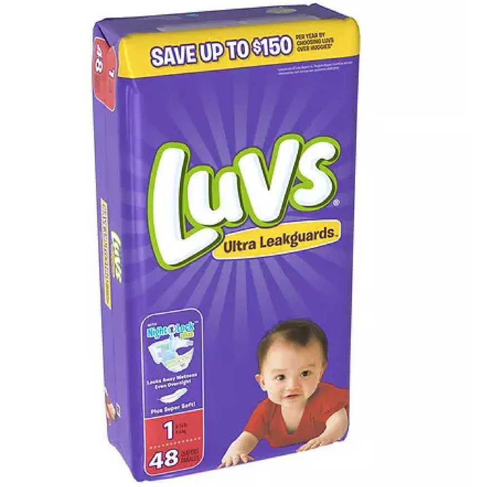 Luvs Ultra Leakguards Disposable Baby Diapers Size 1 48 Count Luvs Ultra Leakguards Disposable Baby Diapers Size 1 48 Count