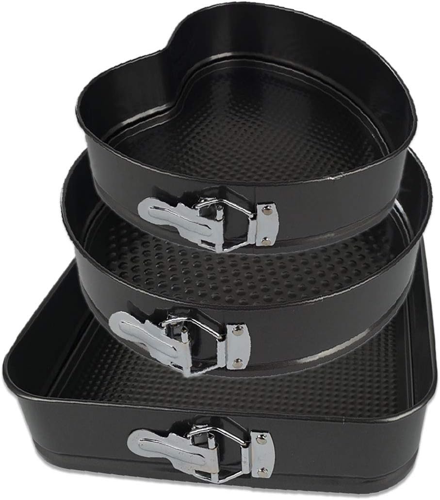 mixed24 3er Set Backform Springform Herzform Rundform Kuchenform ...